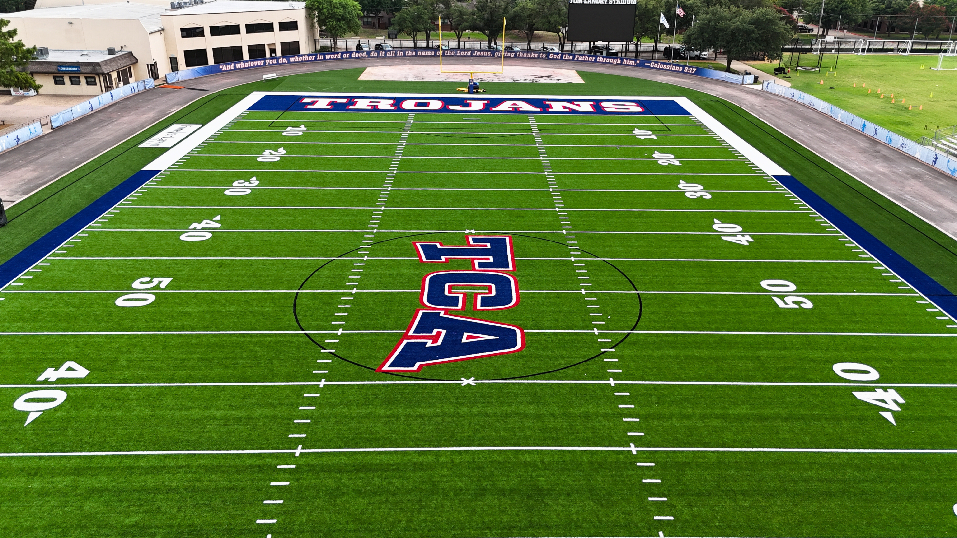 ForeverLawn Texas Installs Their First Full Football Field at Trinity ...